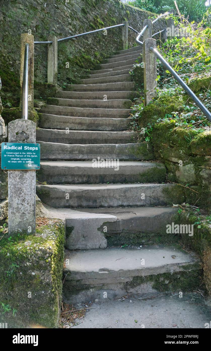 The Radical Steps beside the River Lune at Kirkby Lonsdale, Cumbria ...