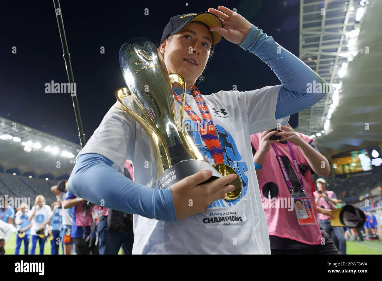 Sydney, Australia. 30th Apr, 2023. Sarah Hunter of Sydney FC carries ...