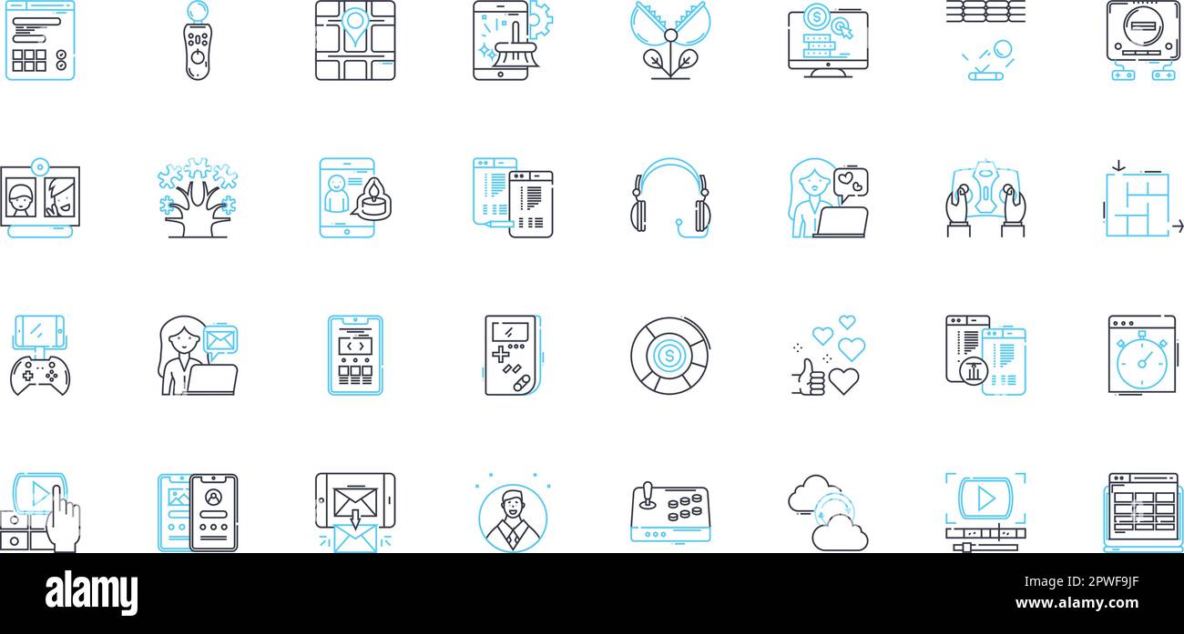 World Wide linear icons set. Global, Internet, Connectivity, Nerk, Diversity, Access ...