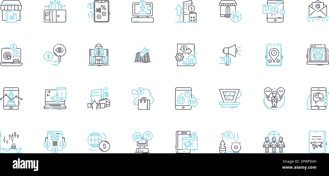 Financial justice linear icons set. Equity, Fairness, Equality ...