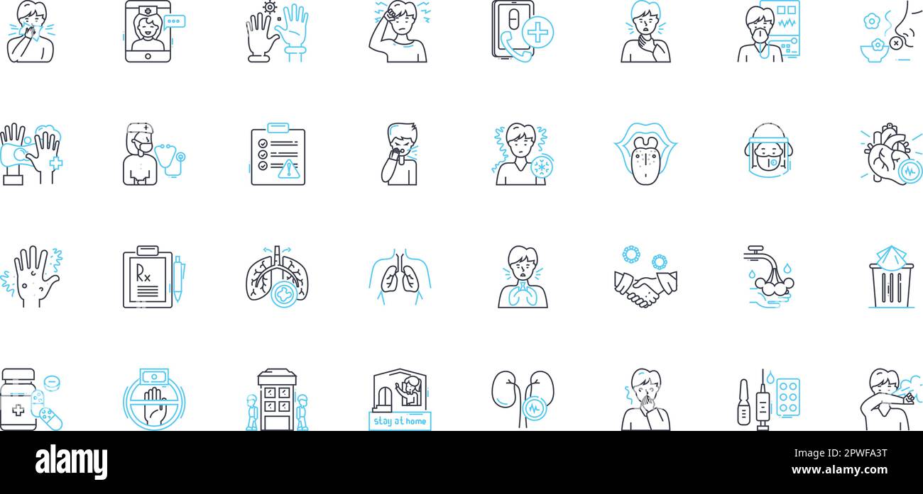 Security Software Linear Icons Set Protection Cybersecurity Encryption Firewall Antivirus