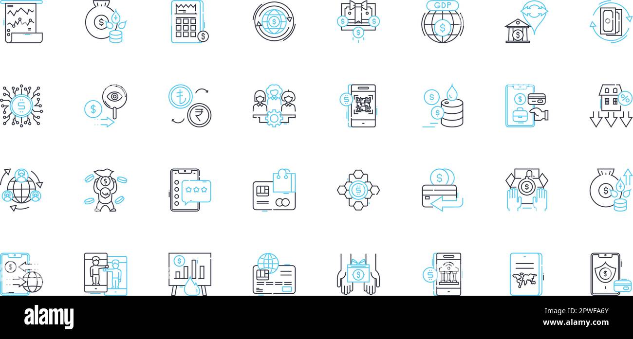 Advertising agencies linear icons set. Marketing, Branding, Creative ...