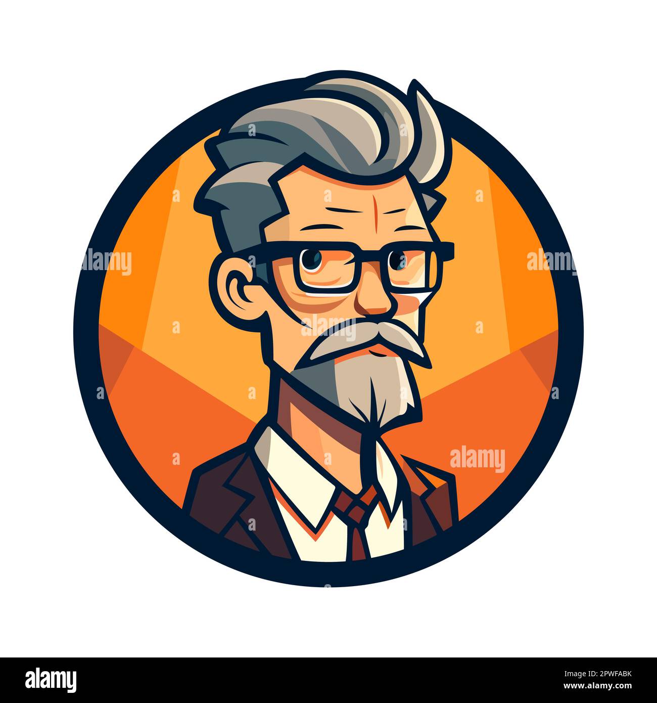 Businessman avatar illustration. Simple cartoon user portrait. User ...