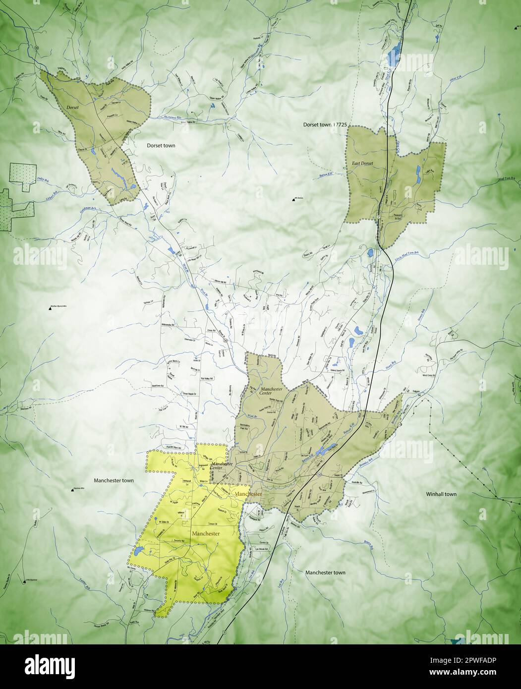 Map of bennington hi-res stock photography and images - Alamy