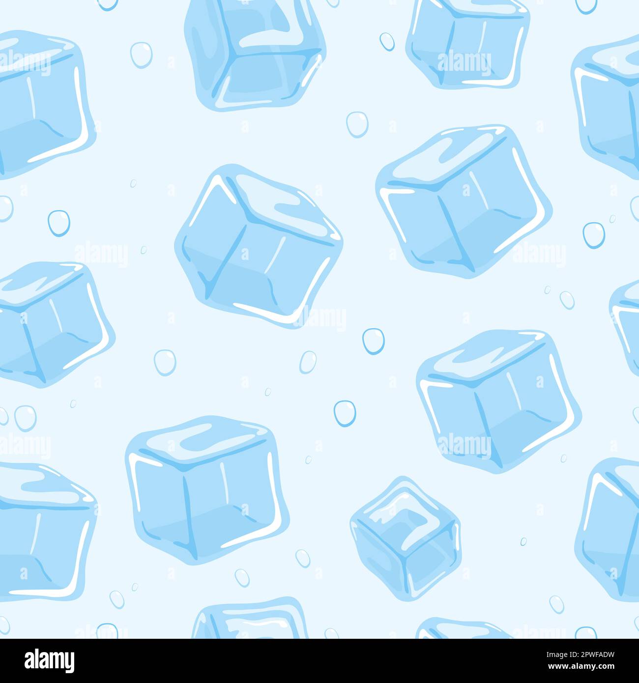 Ice cubes background. Seamless pattern. Vector illustration Stock ...