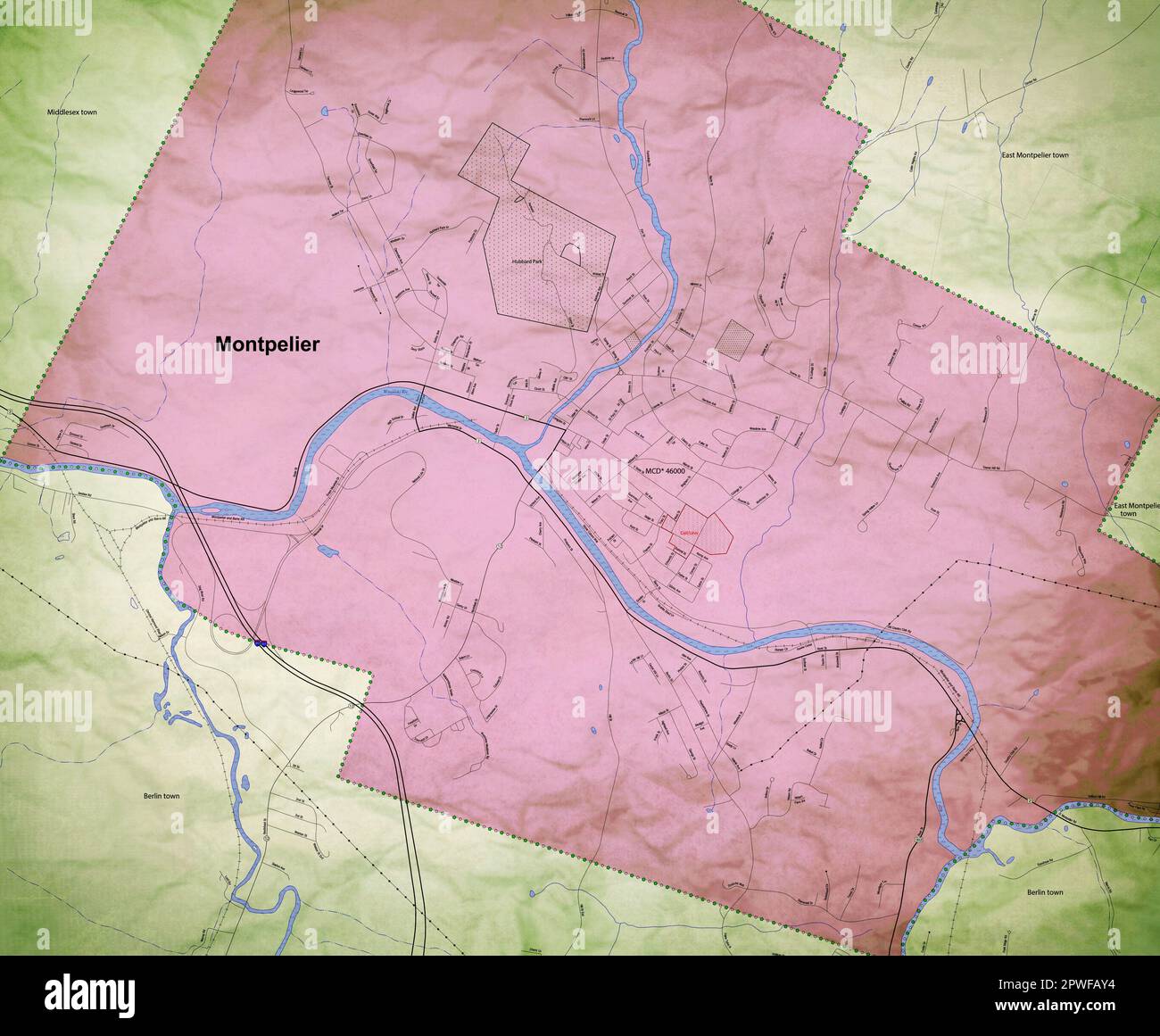 Map of montpelier hi-res stock photography and images - Alamy