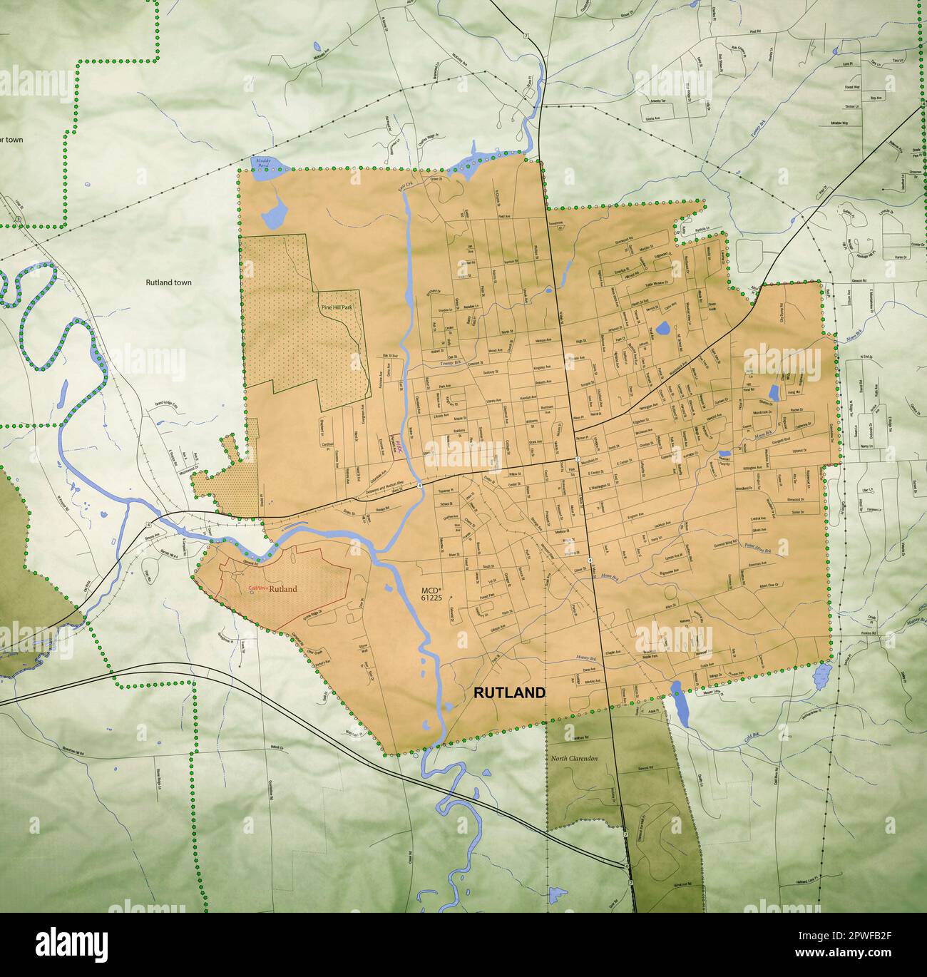 Rutland map hi-res stock photography and images - Alamy