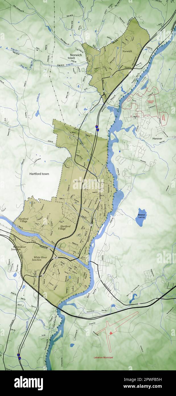 Vermont county map hi-res stock photography and images - Alamy