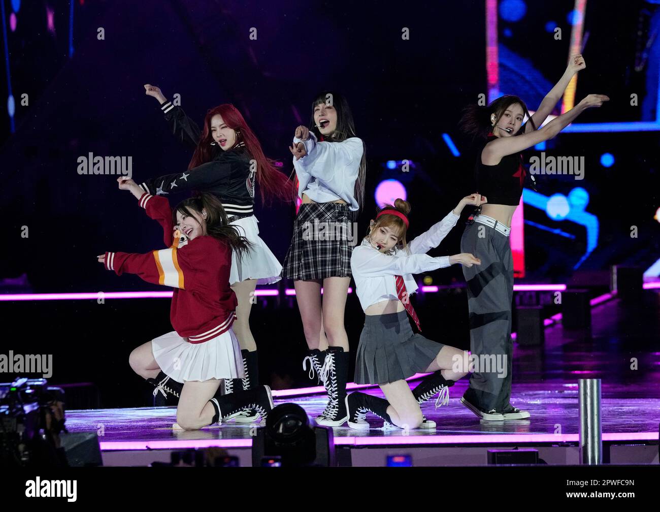 K-pop group STACY perform during a K-Pop concert as part of Seoul Festa ...