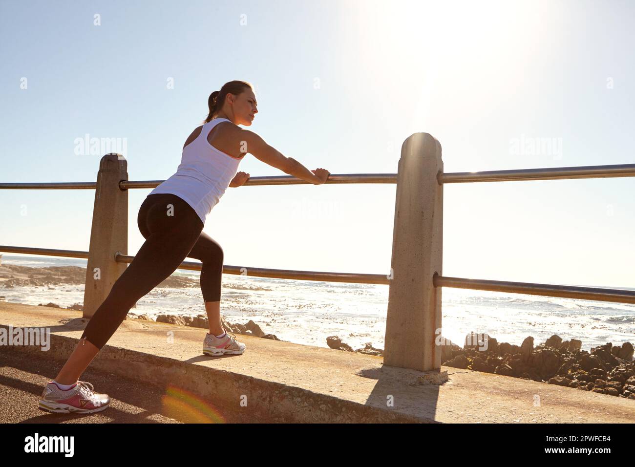 The body achieves what the mind believes. A young female runner ...