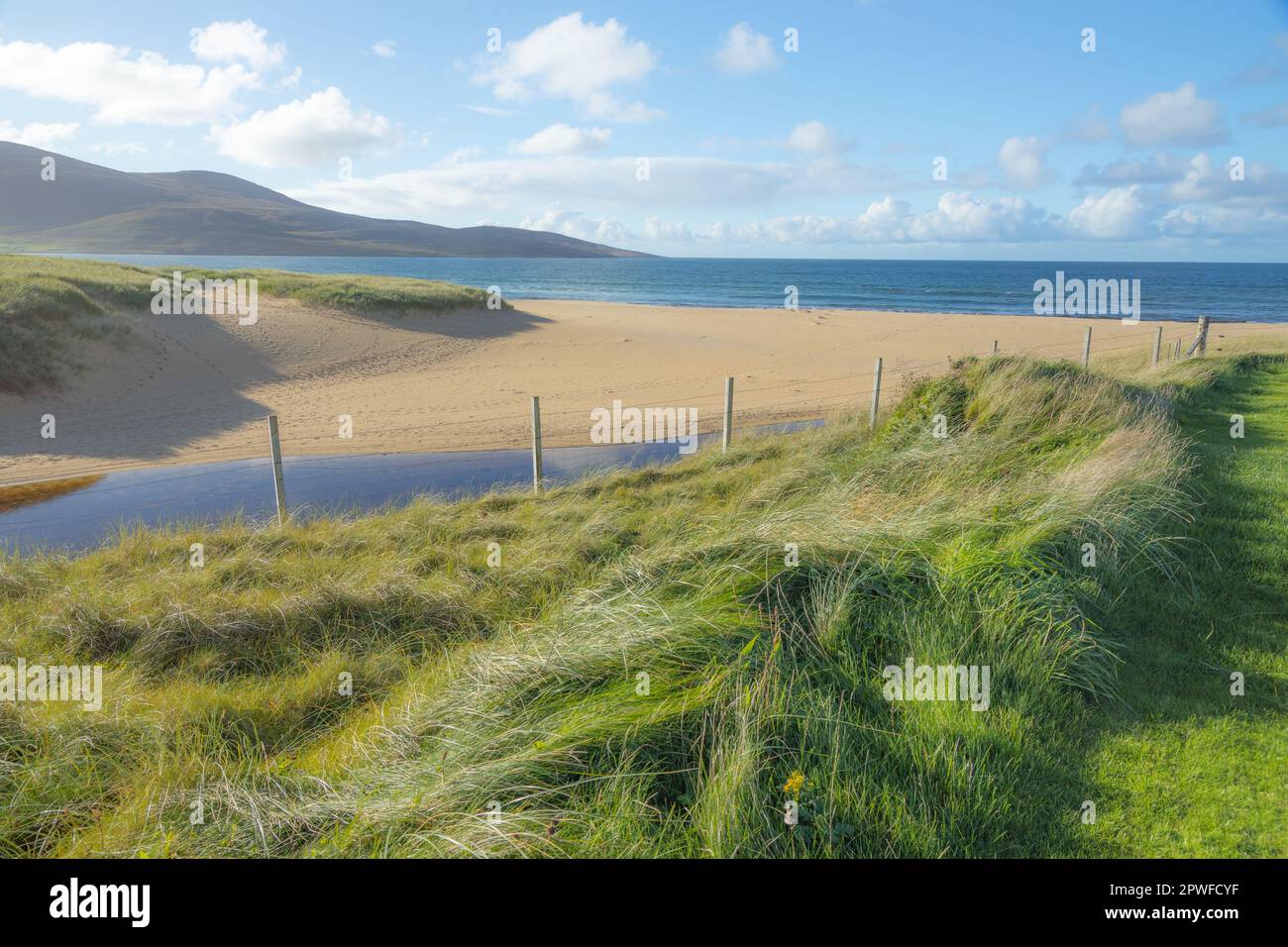 Isle of Harris, UK - October 4 2021: Beautiful sunny day at the coastal ...