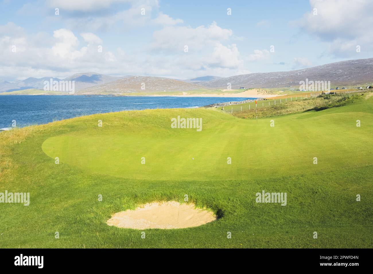 Isle of Harris, UK - October 4 2021: Beautiful sunny day at the coastal ...