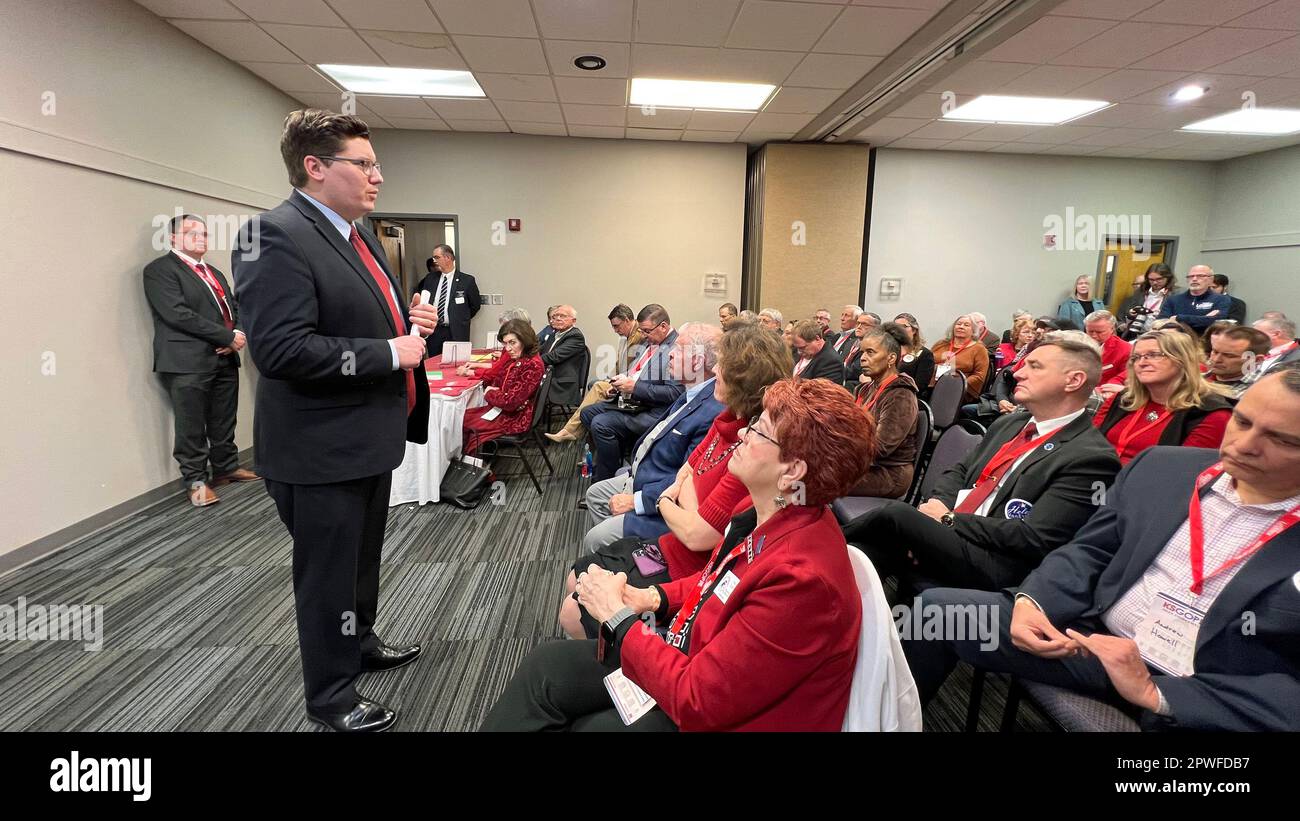 TOPEKA, KANSAS - FEBRUARY 11, 2023 United States Republican Congressman ...