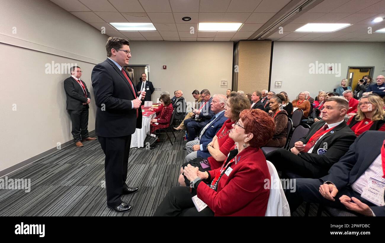 TOPEKA, KANSAS - FEBRUARY 11, 2023 United States Republican Congressman ...