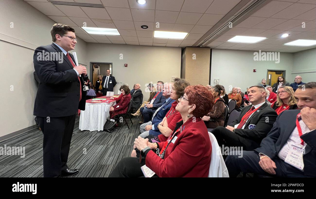 TOPEKA, KANSAS - FEBRUARY 11, 2023 United States Republican Congressman ...