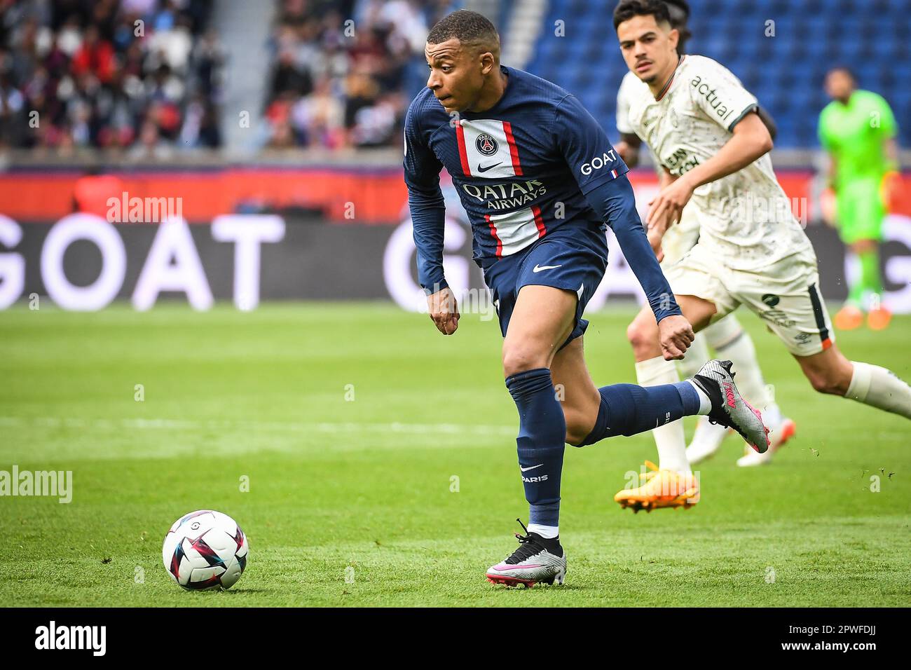 Paris, France. 30th Apr, 2023. Kylian MBAPPE of PSG during the French ...