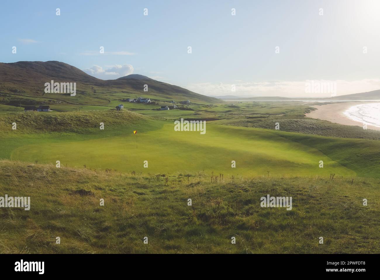 Isle of Harris, UK - October 4 2021: Beautiful sunny day at the coastal ...