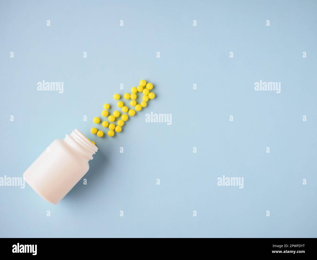 Minimalism style template for medical blog. White medicine bottle and ...