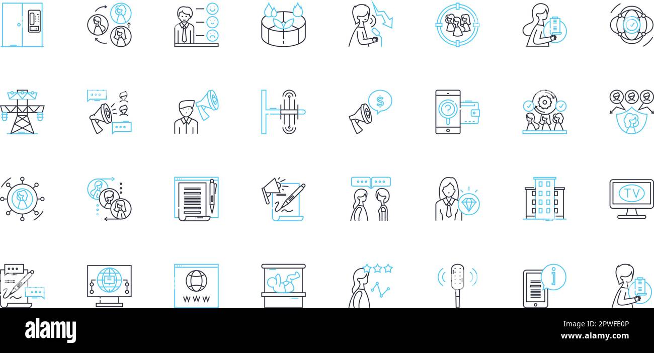 Wise individuals linear icons set. Sage, Learned, Intelligent ...