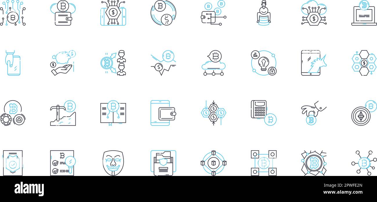 Quantum computing linear icons set. Quantum, Superposition ... Quantum computing linear icons set. Quantum, Superposition ...