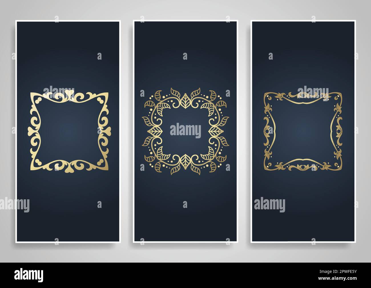 Collection of banners with elegant frame designs Stock Vector Image ...