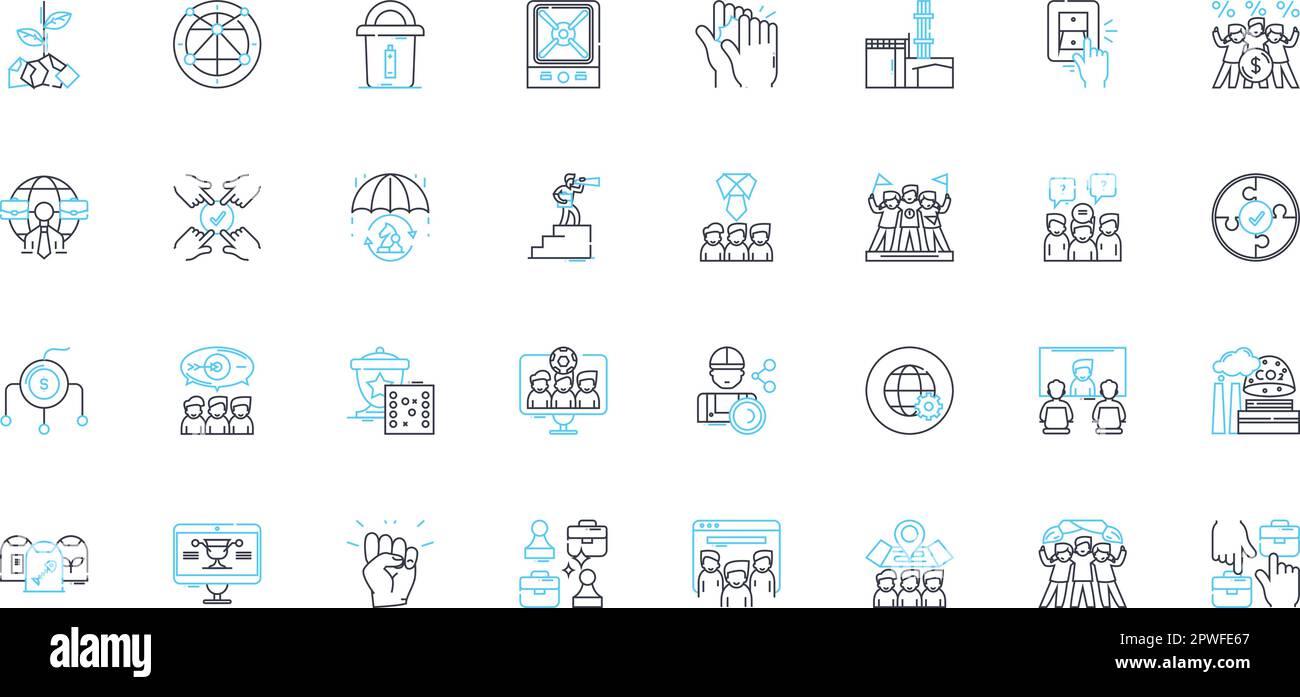 Worldwide nerk linear icons set. Connectivity, Globalization ...