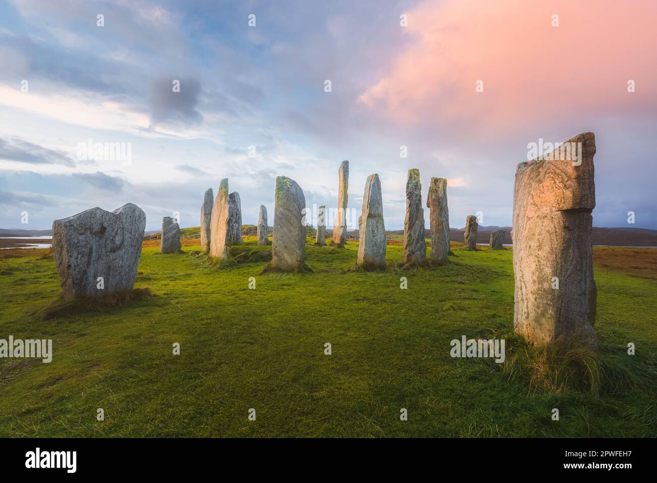 The historic site of Callanish Standing Stones, a Neolithic stone ...