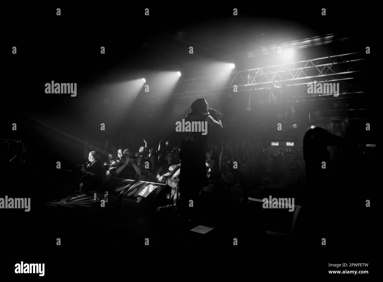 Combichrist, performing at the O2 Academy, Leicester, UK as part of the ...