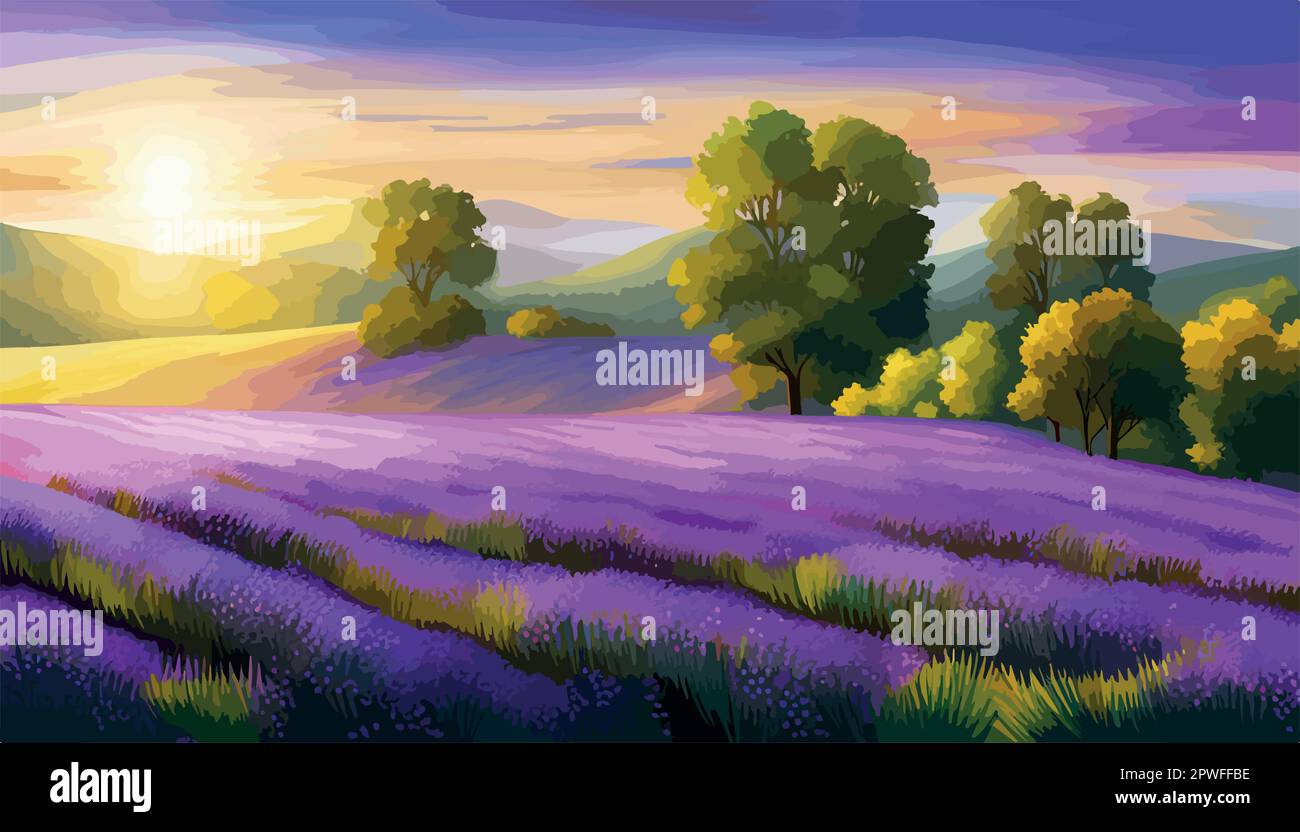 Impressive nature natural landscape horizon Stock Vector Images - Alamy