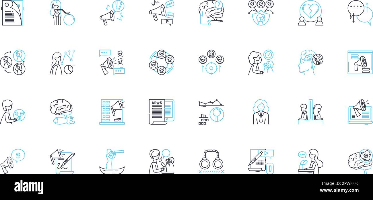 Social connection linear icons set. Friendship, Bonding, Camaraderie ...