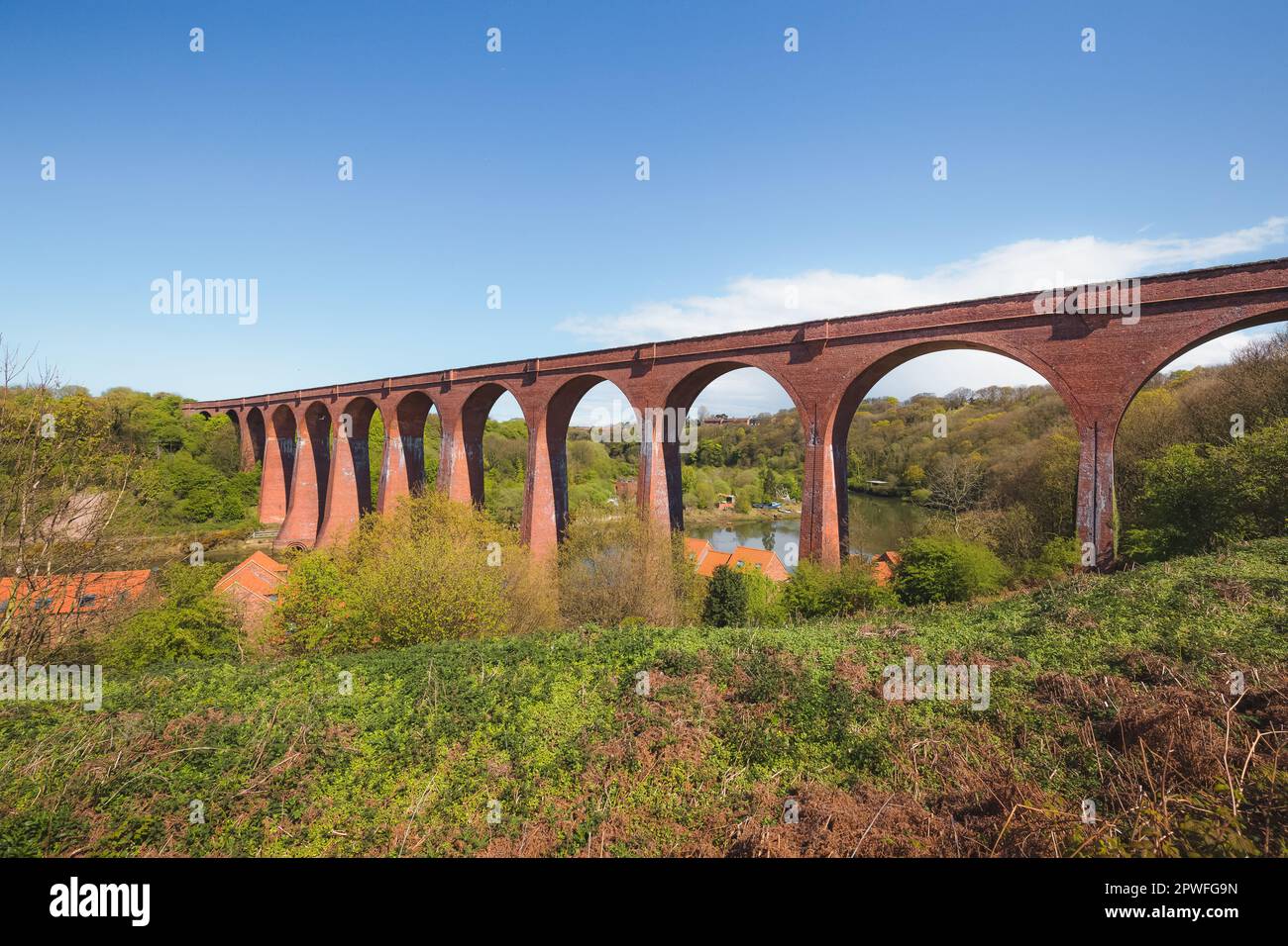 Larpool Viaduct, or Esk Valley Viaduct, a 13 arch brick viaduct built ...