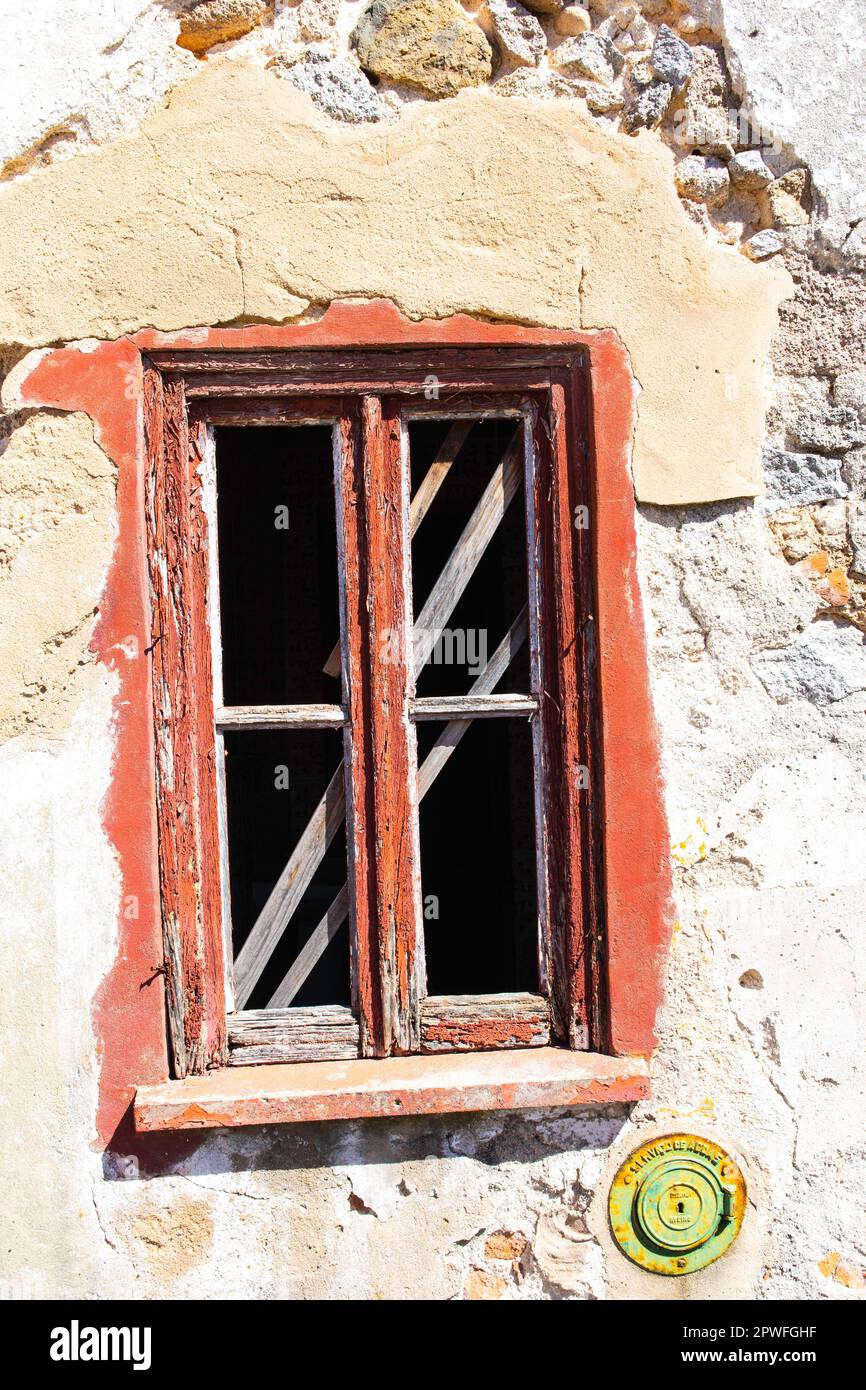 Old window in derelict house Stock Photo - Alamy
