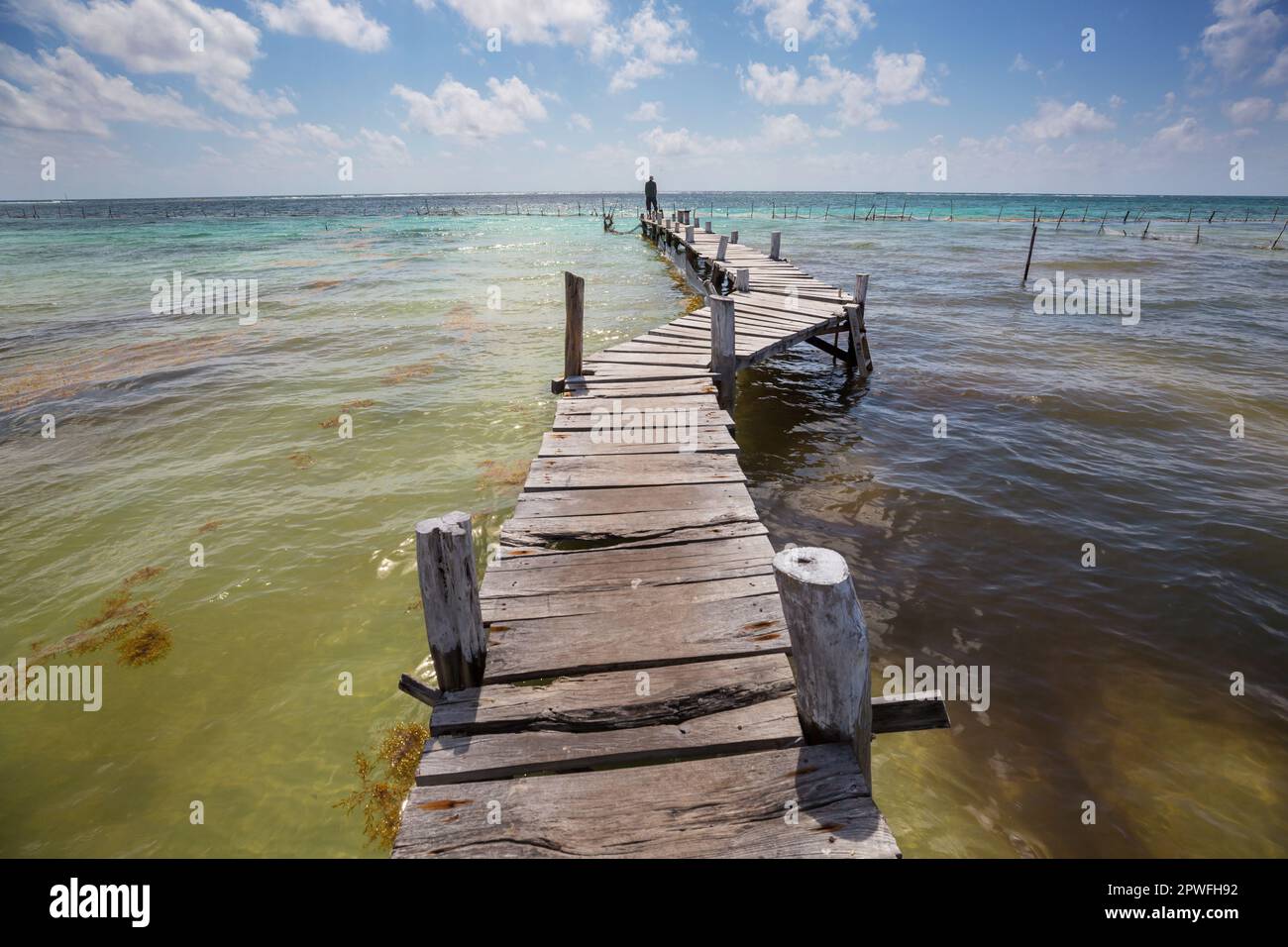 boardwalk on the tropical beach Stock Photo - Alamy