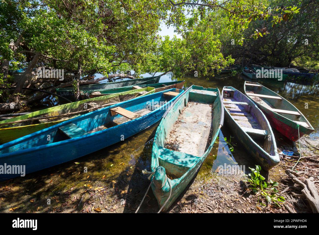 The fishing boats in Mexico Stock Photo - Alamy