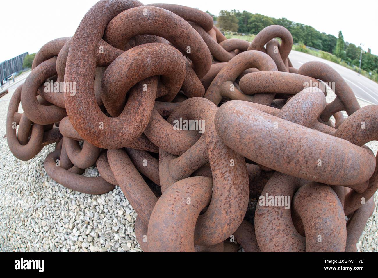 Old Rusty Chain UK Stock Photo - Alamy