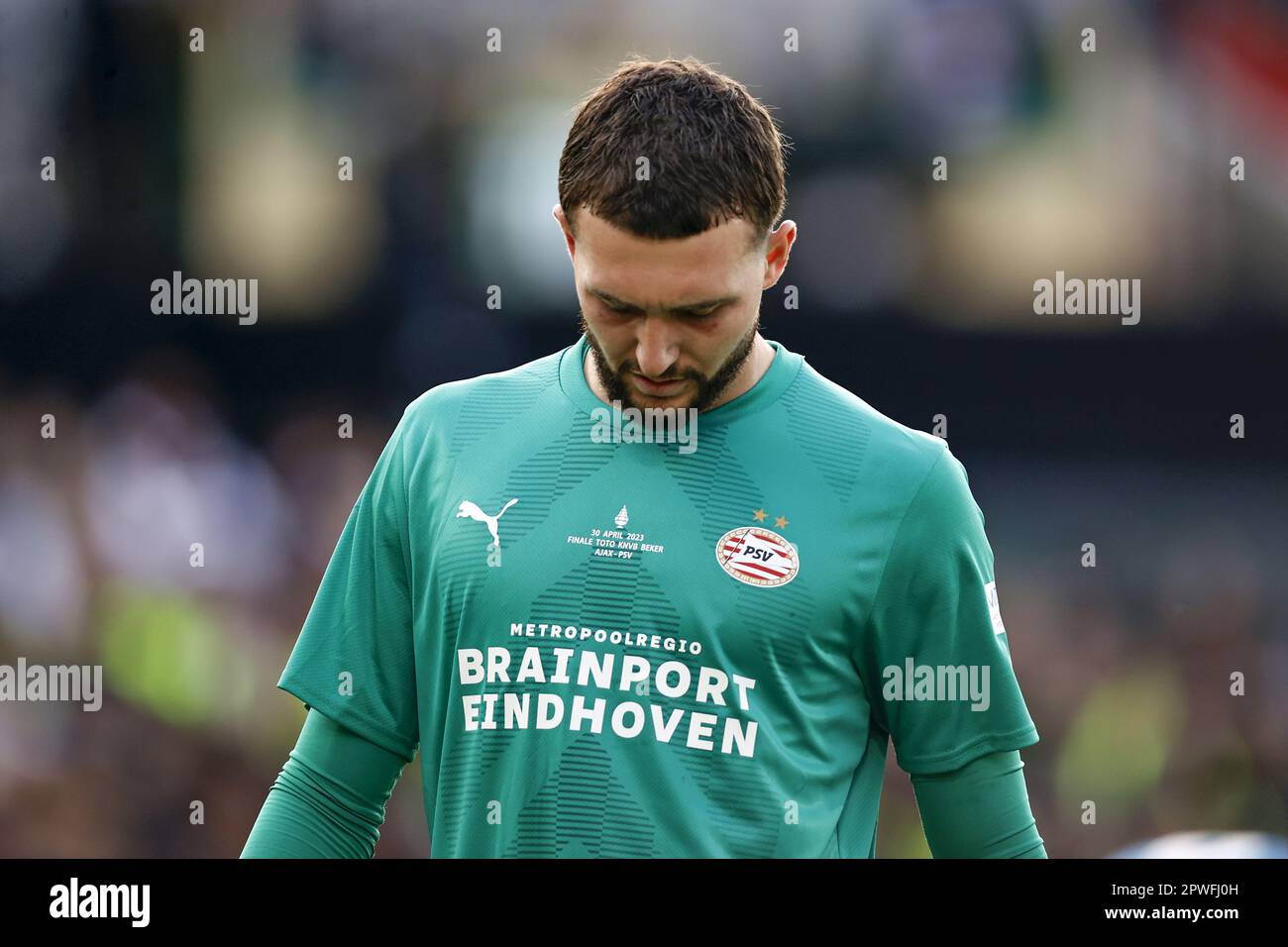 ROTTERDAM - PSV Eindhoven goalkeeper Joel Drommel during the TOTO KNVB ...