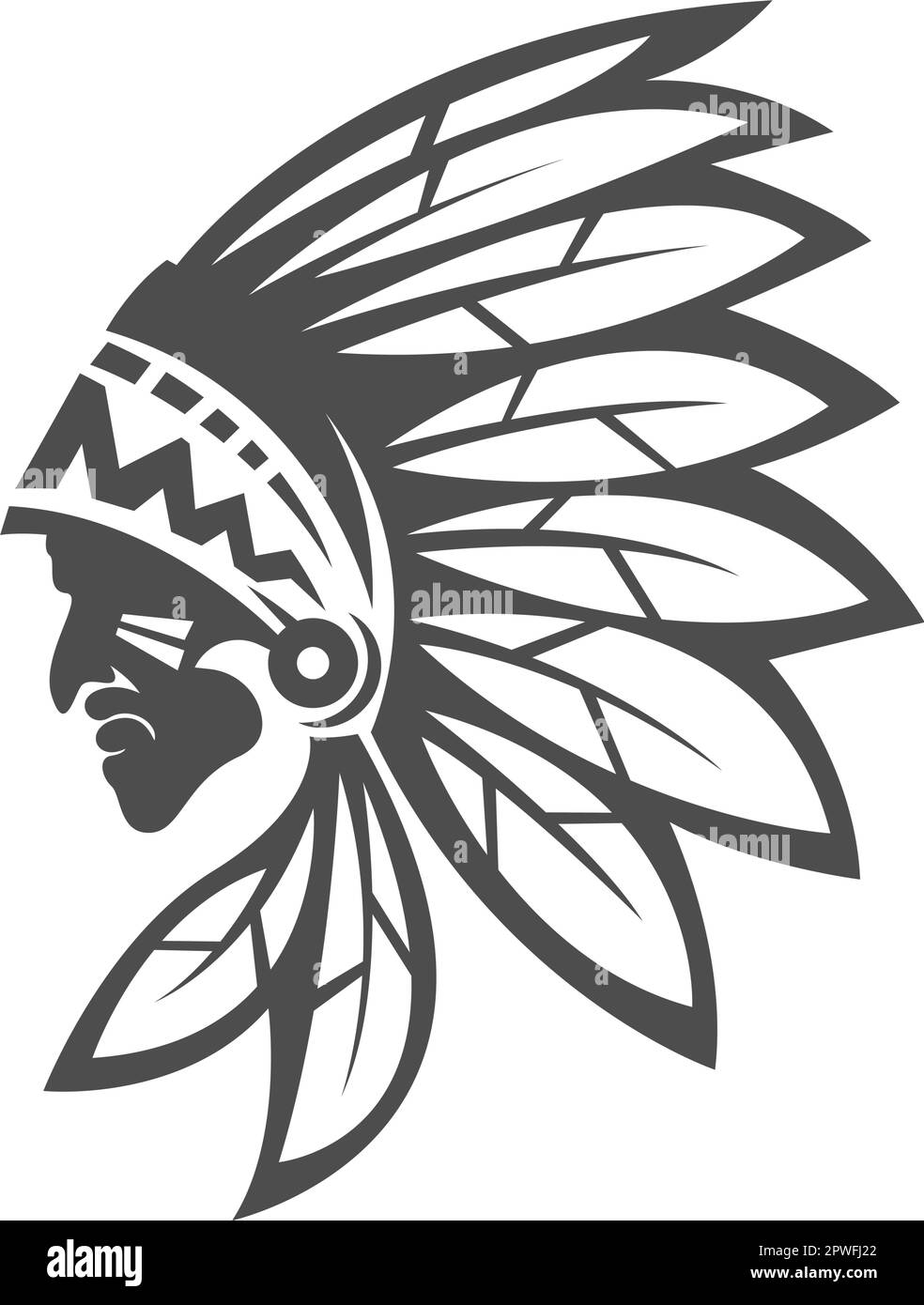 Native American icon logo design illustration Stock Vector Image & Art ...