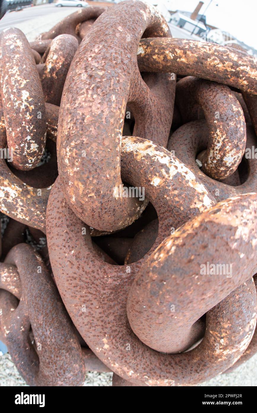 Old Rusty Chain UK Stock Photo - Alamy