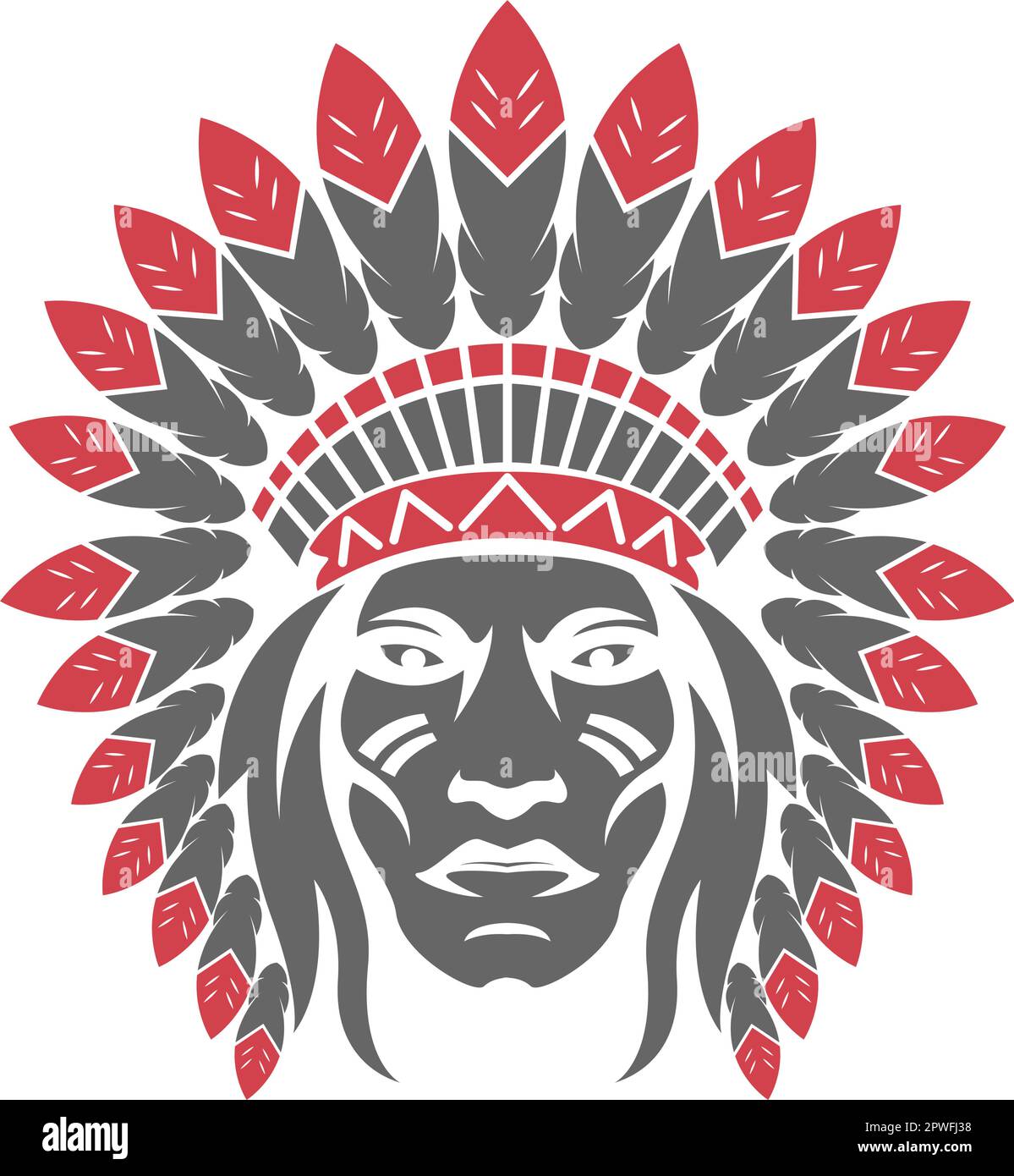 Native American icon logo design illustration Stock Vector Image & Art ...