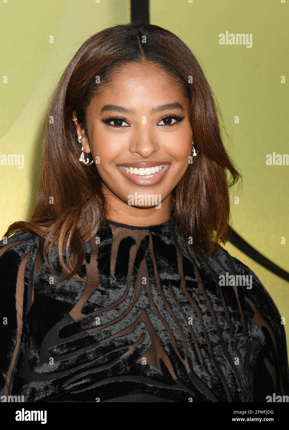 WEST HOLLYWOOD, CALIFORNIA, 3/9/23 Natalia Diamante Bryant attends the Versace Fall 2023 Show ...