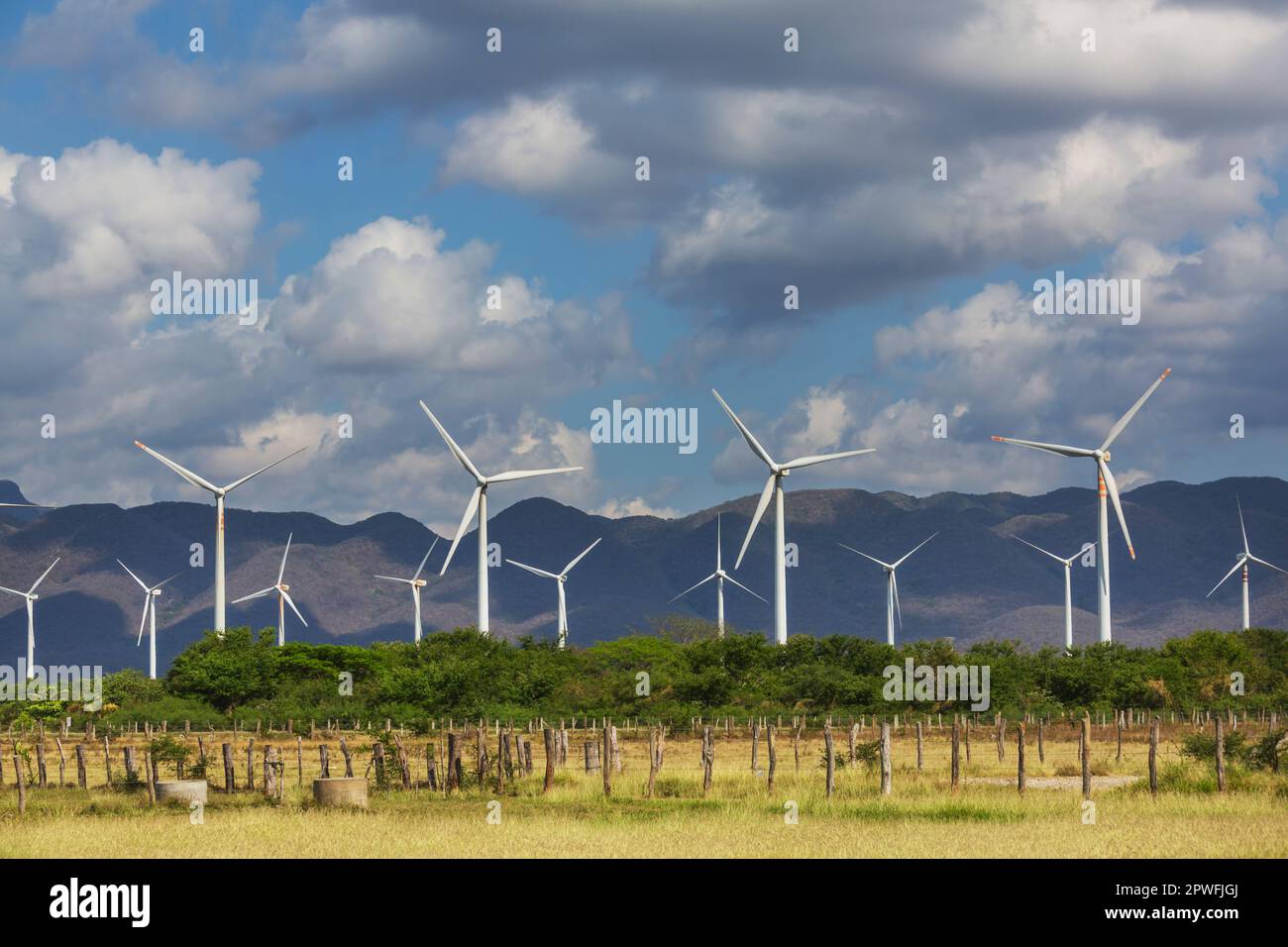 Windmills in the rural landscapes Stock Photo - Alamy