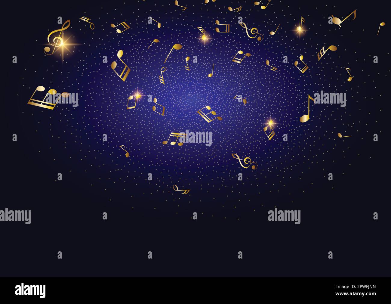 Abstract background with golden music notes design Stock Vector Image ...