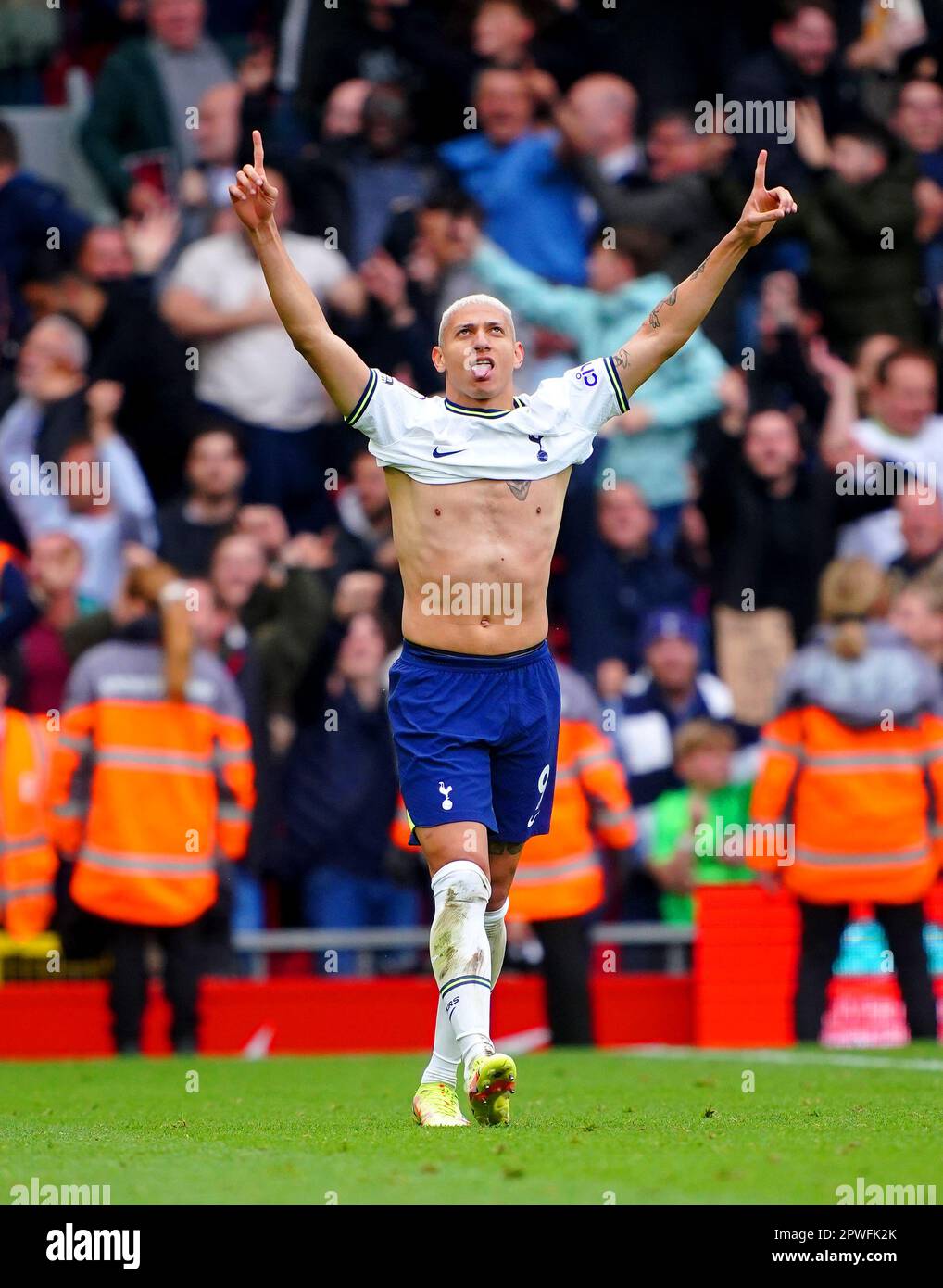Tottenham Hotspur's Richarlison celebrates scoring their side's third ...