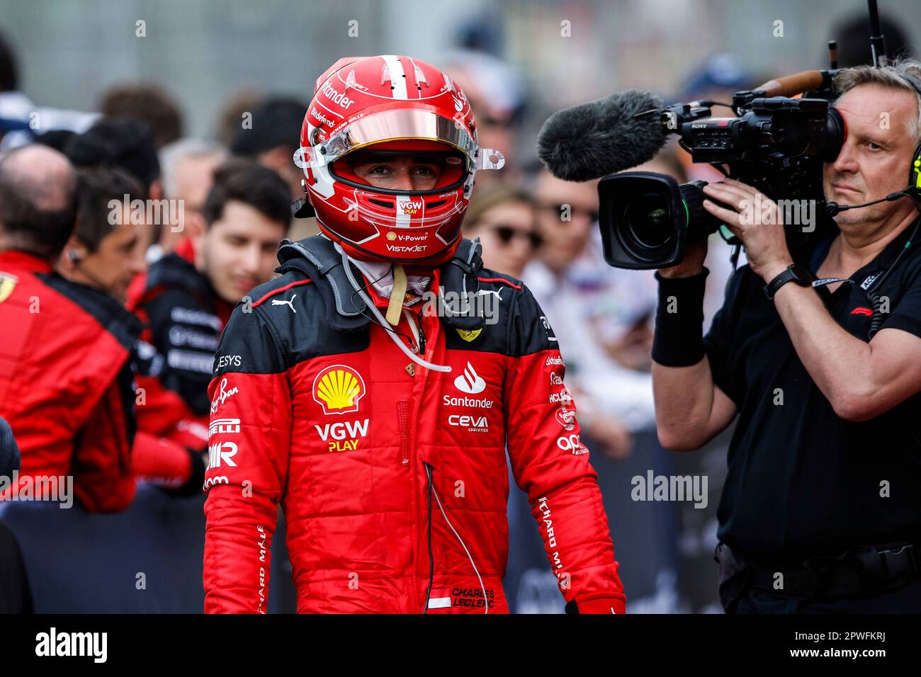 Baku, Azerbaijan. 30th Apr, 2023. #16 Charles Leclerc (MCO, Scuderia Ferrari), F1 Grand Prix of ...