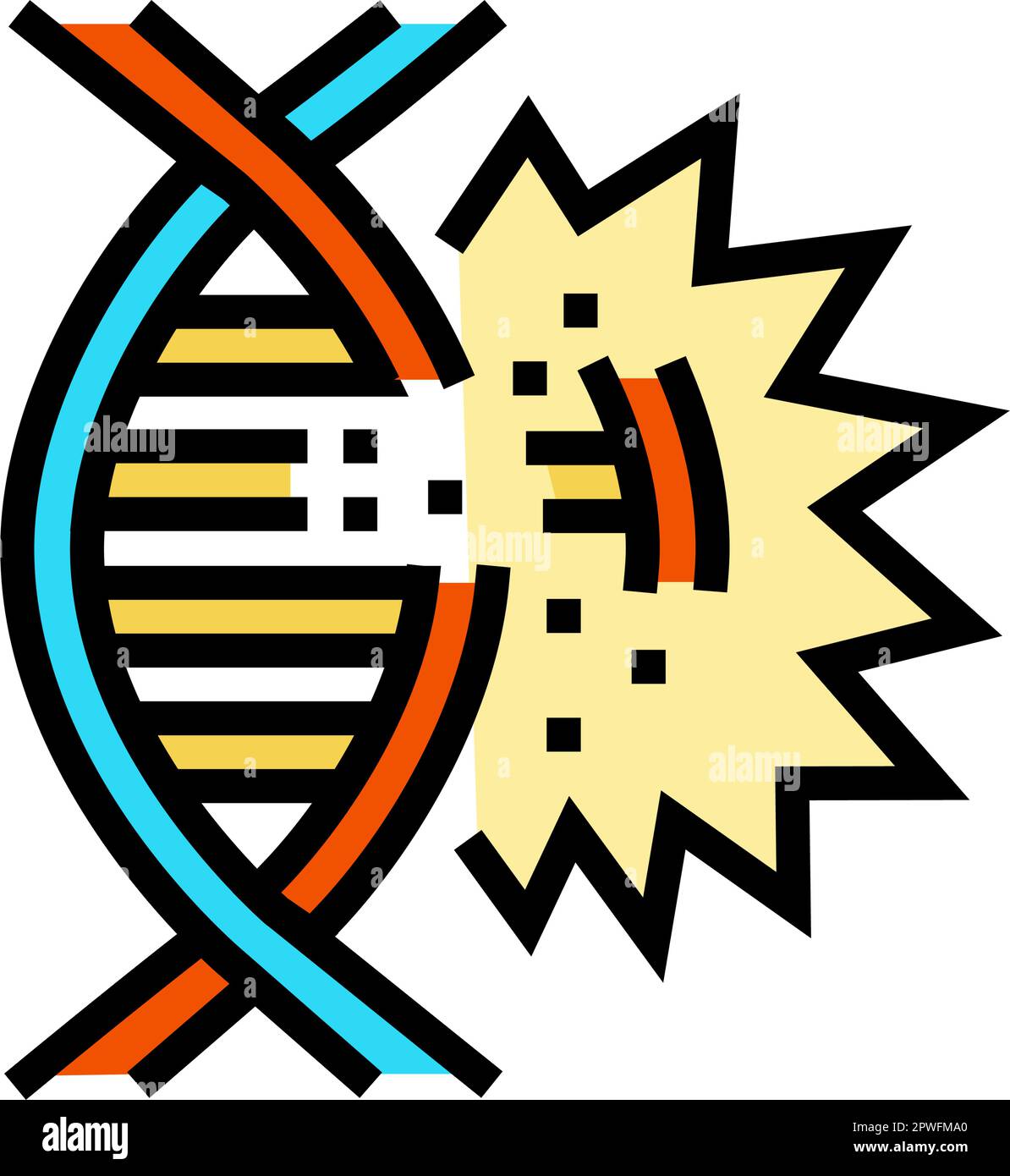 Genetic Mutations Biochemistry Color Icon Vector Illustration Stock Vector Image And Art Alamy