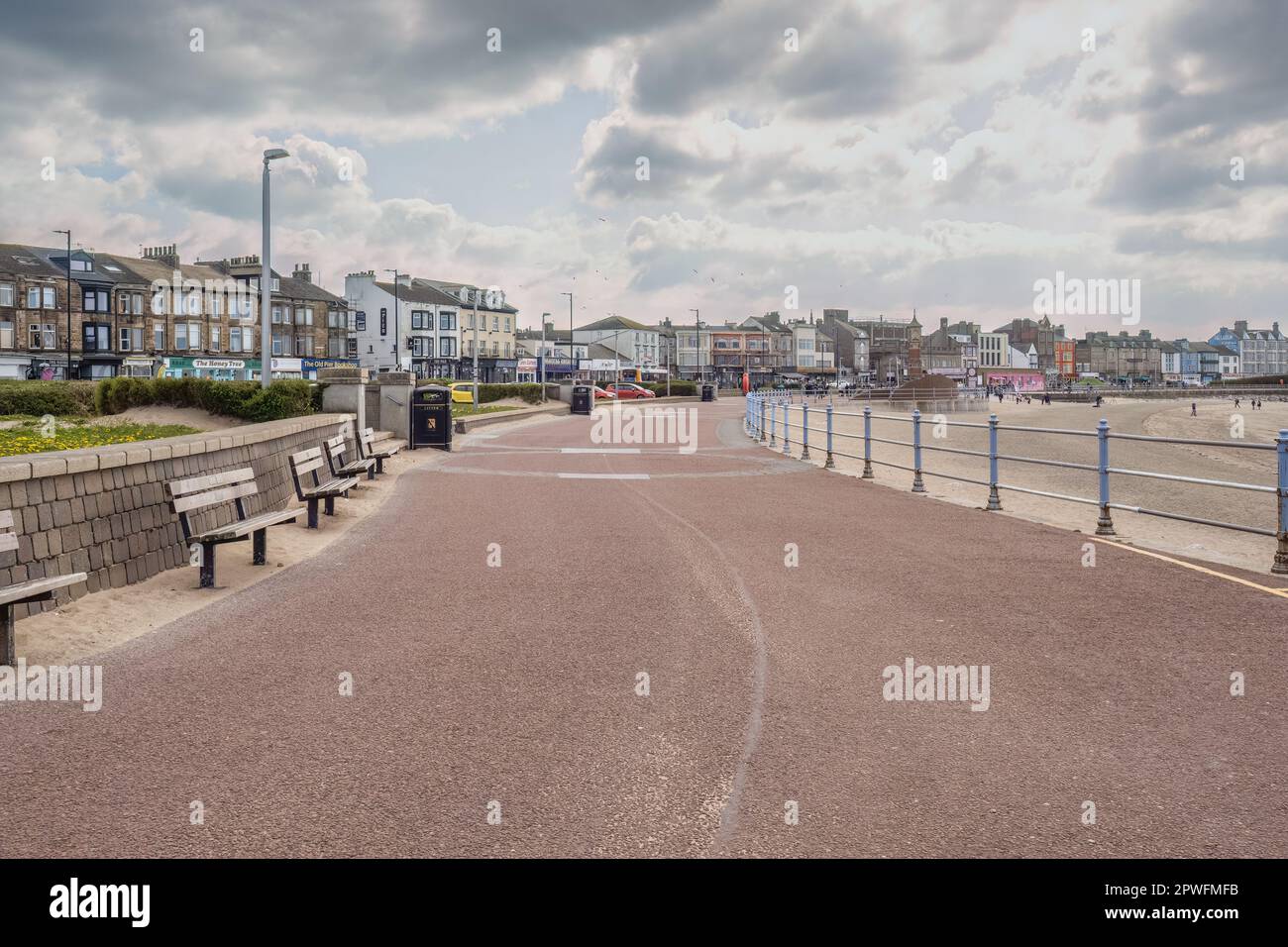 19.04.023 Morecambe, Lancashire, UK.Morecambe Promenade has seen ...
