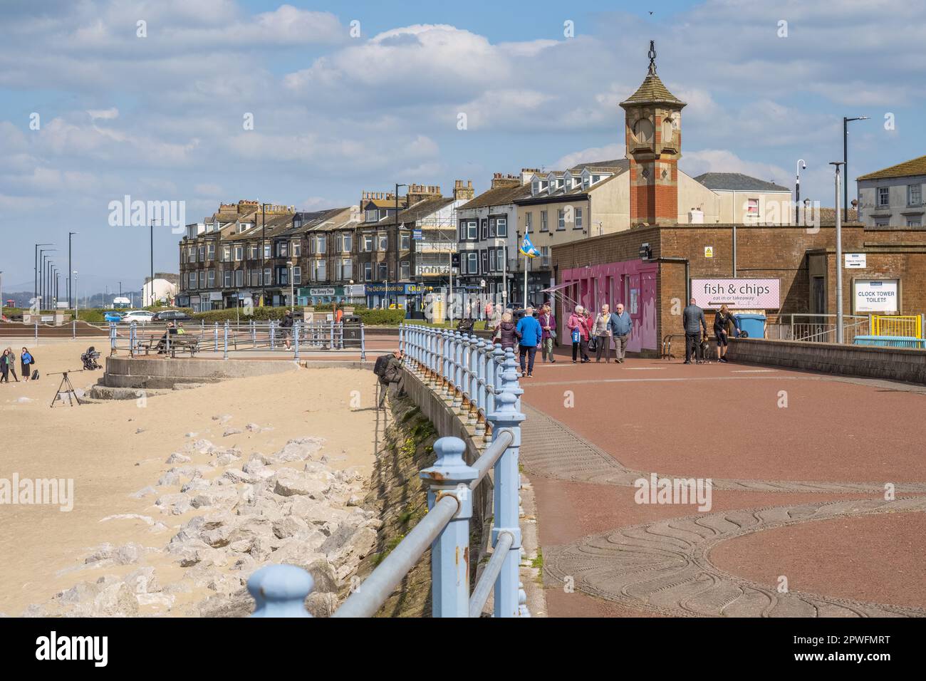 19.04.023 Morecambe, Lancashire, UK.Morecambe Promenade has seen ...