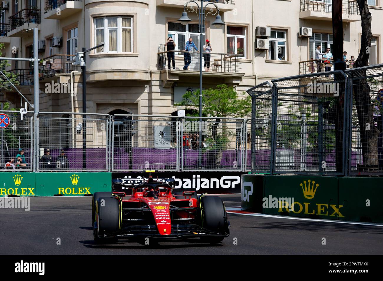 Baku, Azerbaijan. 30th Apr, 2023. 55 SAINZ Carlos (spa), Scuderia Ferrari SF-23, action during ...
