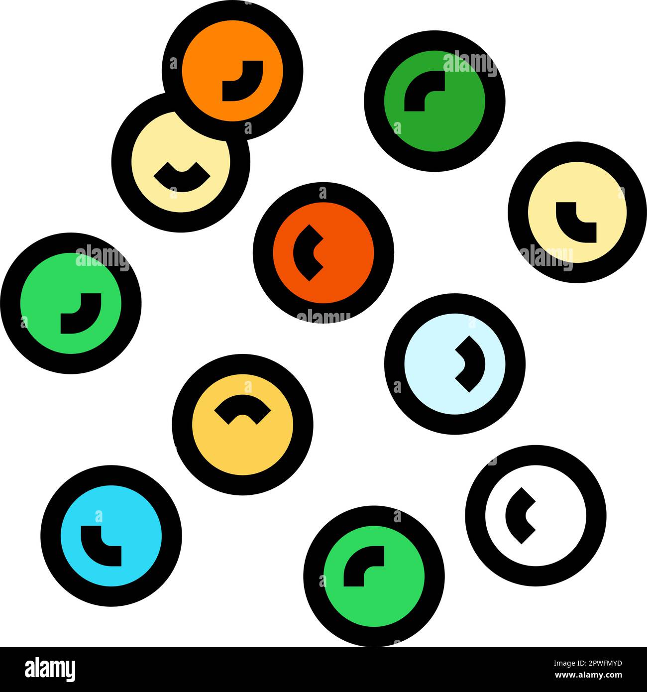 amino acids biochemistry color icon vector illustration Stock Vector ...