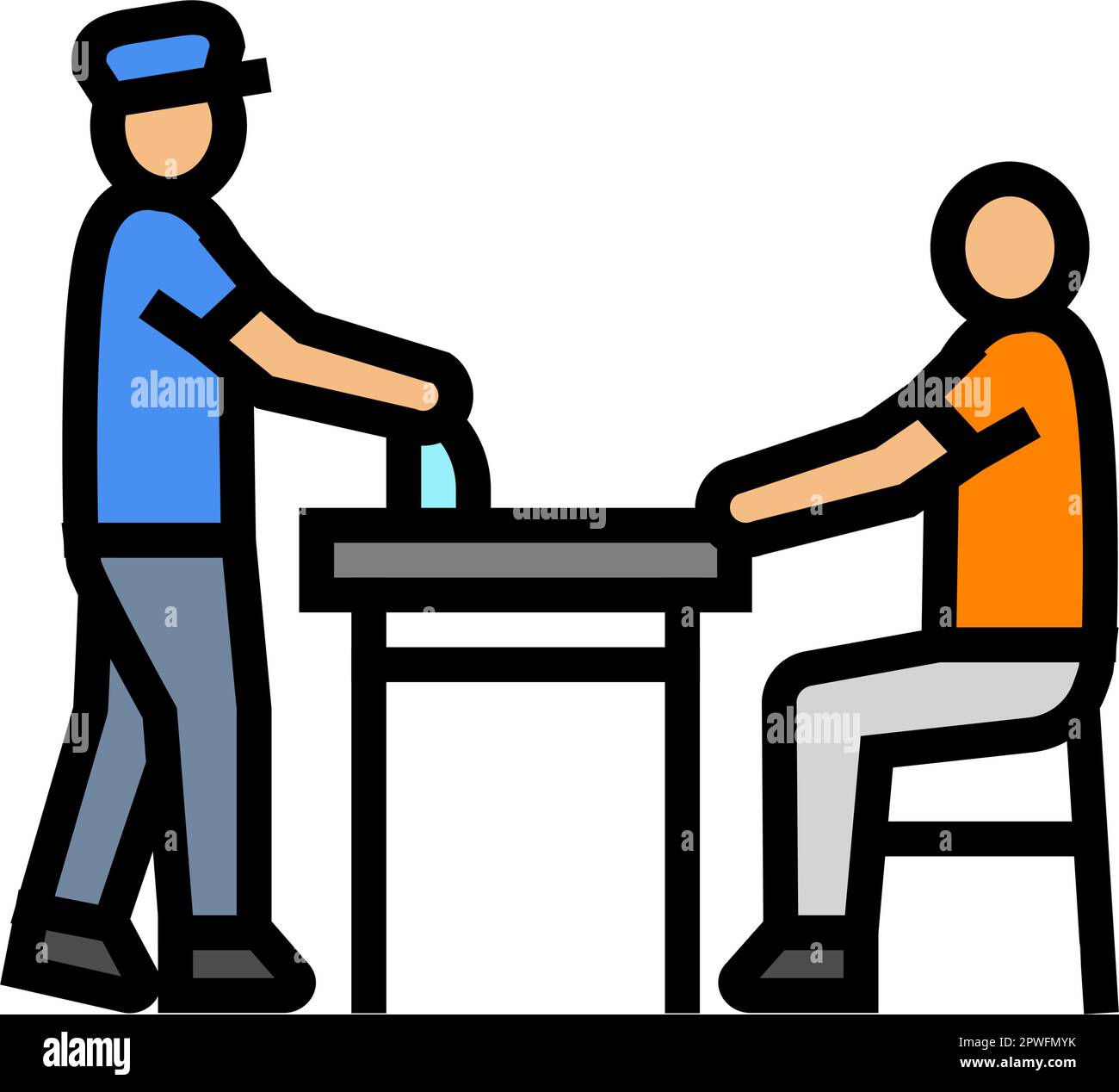 police interrogation crime color icon vector illustration Stock Vector ...
